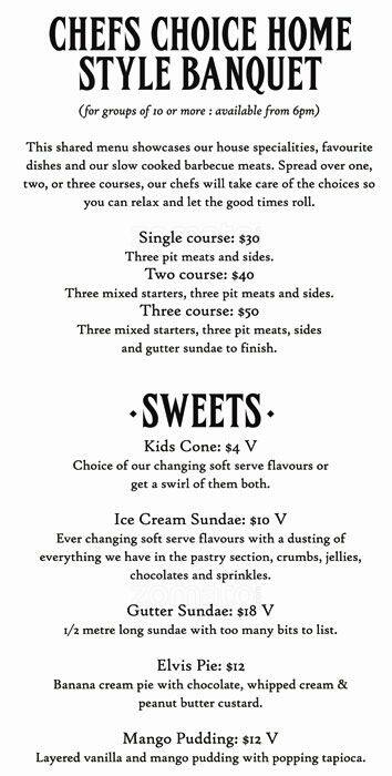 Menu at Rambutan restaurant, Townsville