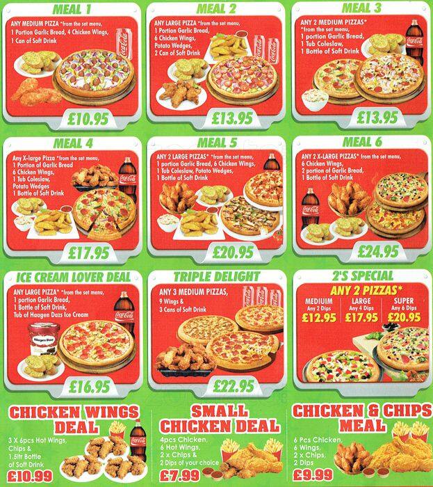 Menu at Diamond Pizza fast food, London