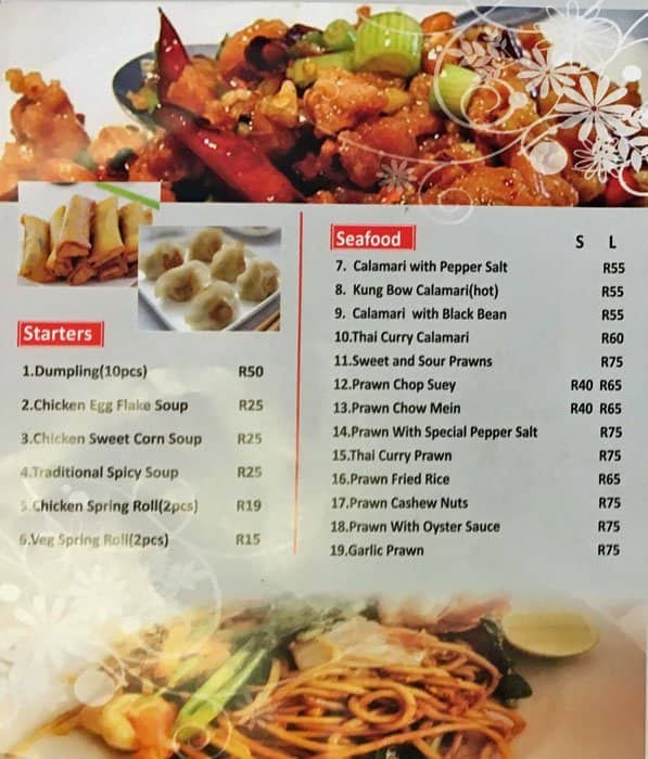 Menu at Fu Long Chinese Take Away restaurant, Paarl, 345 Main Rd
