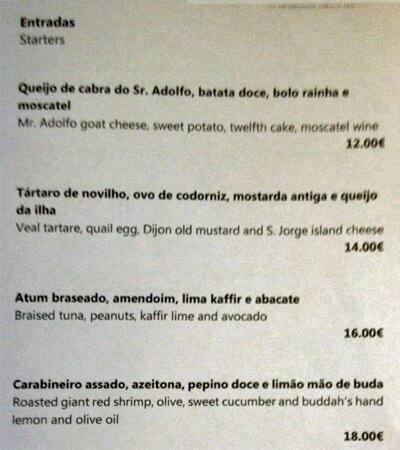 Menu at A Lisboeta Menina & Moça - Waffle Spot restaurant, Lisbon