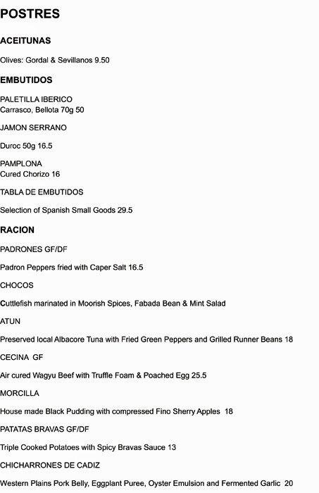 MoVida Sydney Menu, Menu for MoVida Sydney, Surry Hills, Sydney ...