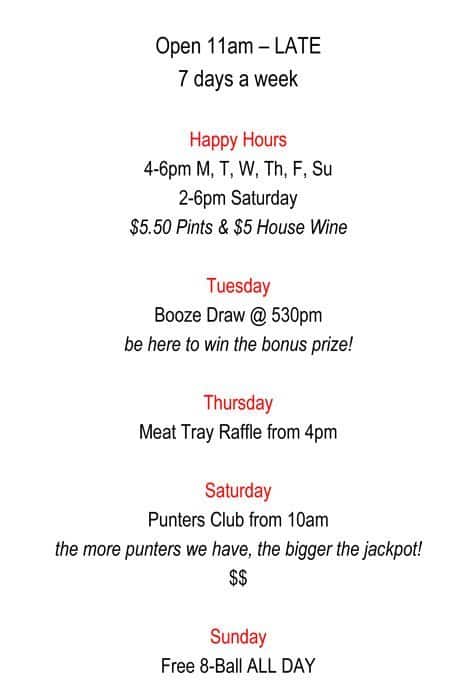 Menu at The Lodge Hotel pub & bar, Brahma Lodge