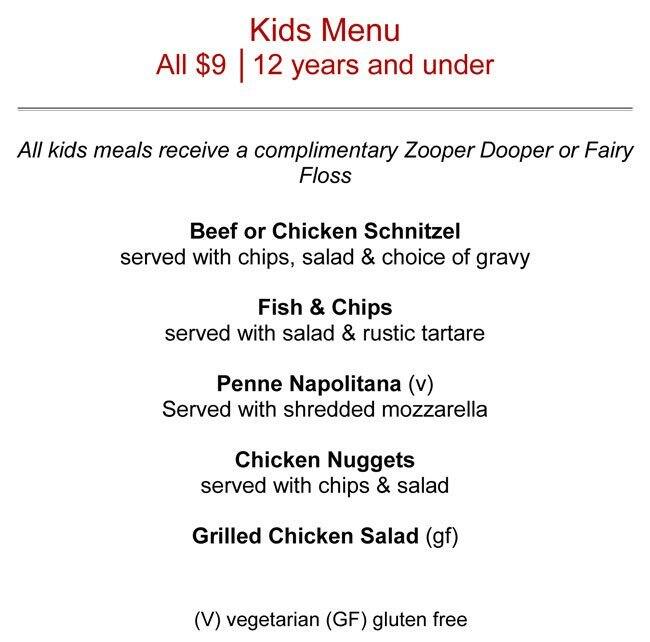 Menu at The Lodge Hotel pub & bar, Brahma Lodge