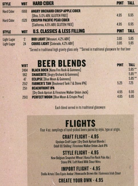 Menu at Old Chicago pub & bar, Thornton, Grant St