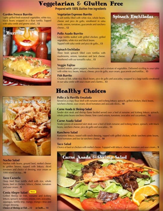 Menu at Si Senor Mexican Restaurant, Portland, 625 NW Saltzman Rd