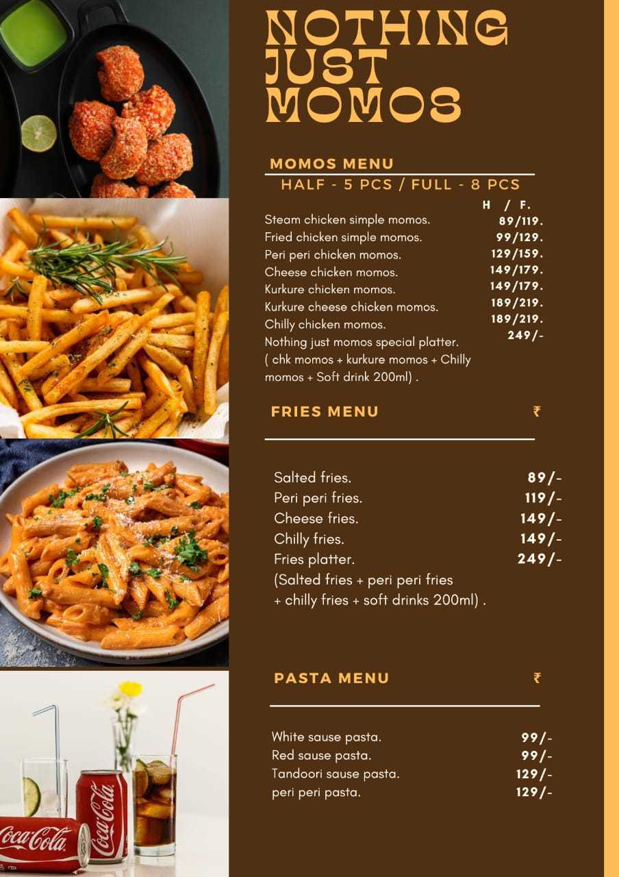 Menu of Nothing Just Momos, Kalyan, Thane