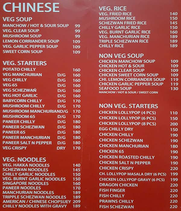 Menu at Satguru's, Navi Mumbai, Shop No 15