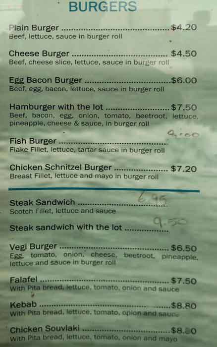 Menu at Country Fried Chicken fast food, Monbulk