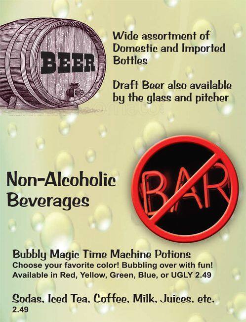 Menu at Magic Time Machine pub & bar, Addison