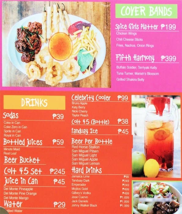 Menu at Watever KTV pub & bar, Cebu City, The Ridges