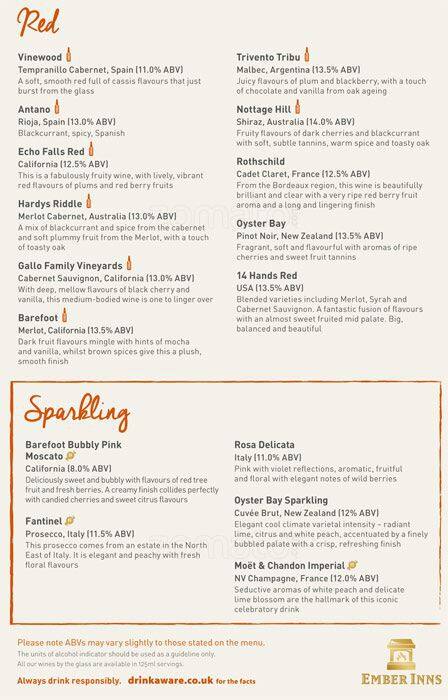 Menu at The Dog pub & bar, Birmingham, 8 Hagley Rd W