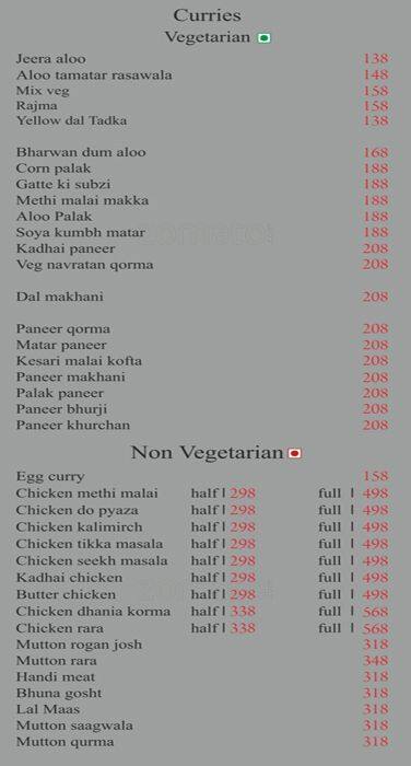 Menu at Kiosk by IBC, Jaipur