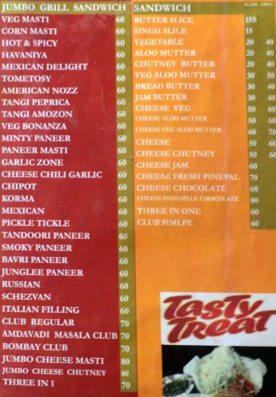 Menu at Shree Govind Vadapav, Ahmedabad, 36
