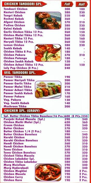 Chawla's Chic Inn Menu, Menu for Chawla's Chic Inn, Shalimar Bagh, New ...