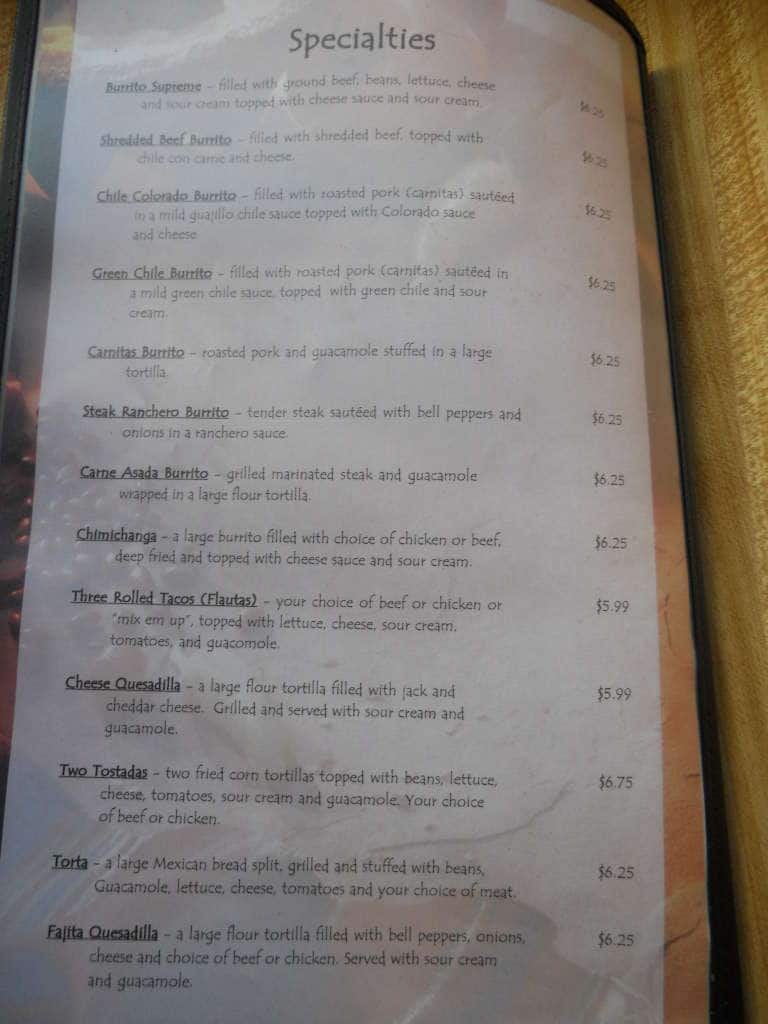 Menu at Café Garcia restaurant, Enid, 324 S Grand Ave St