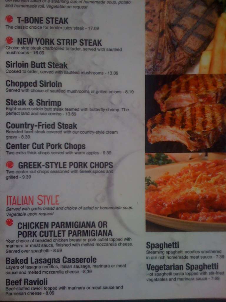 Menu at Christos Family Dining restaurant, Plymouth