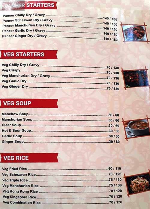 Menu of Foodie's Chinese Corner, Kopar Khairane, Navi Mumbai