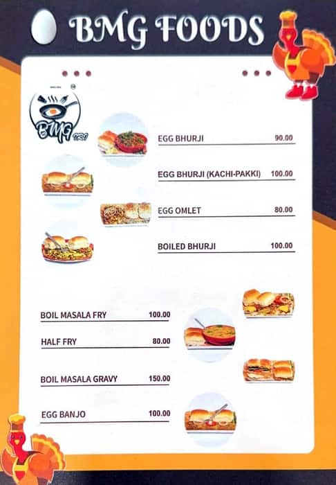 Menu of BMG Iri, Sus, Pune