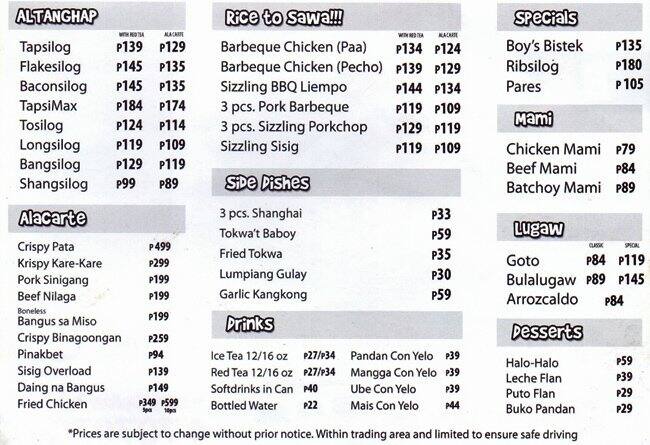 GoodAh!!! Menu, Menu for GoodAh!!!, Ugong, Pasig City - Zomato Philippines