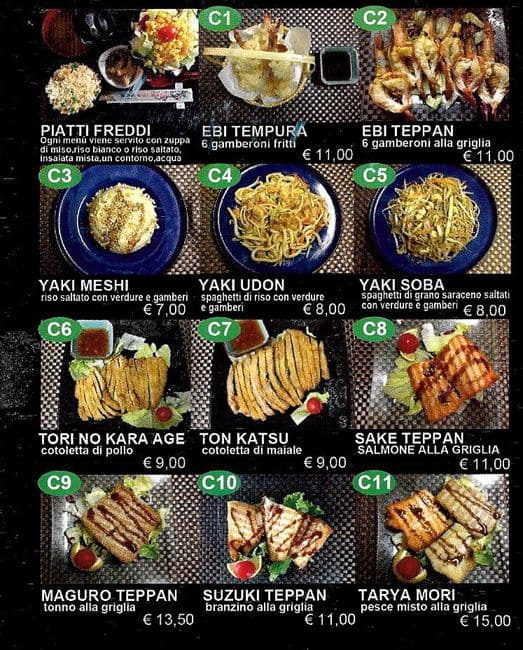 Speisekarte von Nihonkai restaurant, Mailand