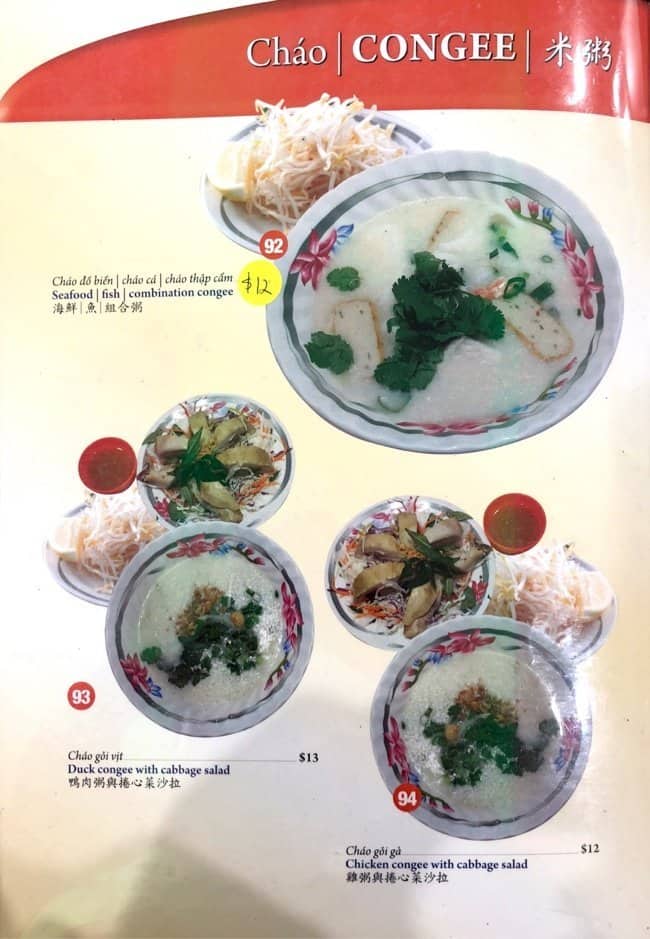 Menu at Gia Hoi Bankstown restaurant, Bankstown