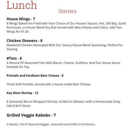 Grey Fox Grille & Public House Menu - Urbanspoon/Zomato