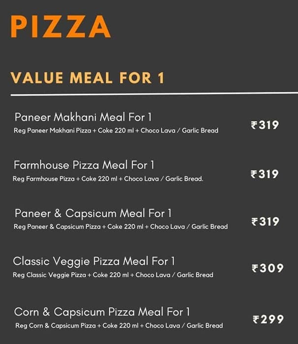 Menu at Indian Oven Pizza, New Delhi