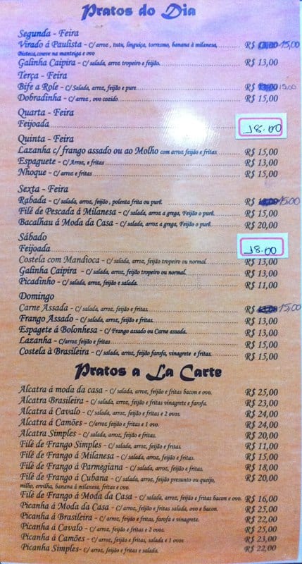 Menu at Kitchin Itaim restaurant, São Paulo, R. Iaiá