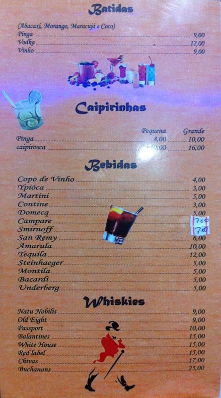 Menu at Kitchin Itaim restaurant, São Paulo, R. Iaiá