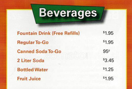 Menu at Five Star Pizza restaurant, Menlo Park