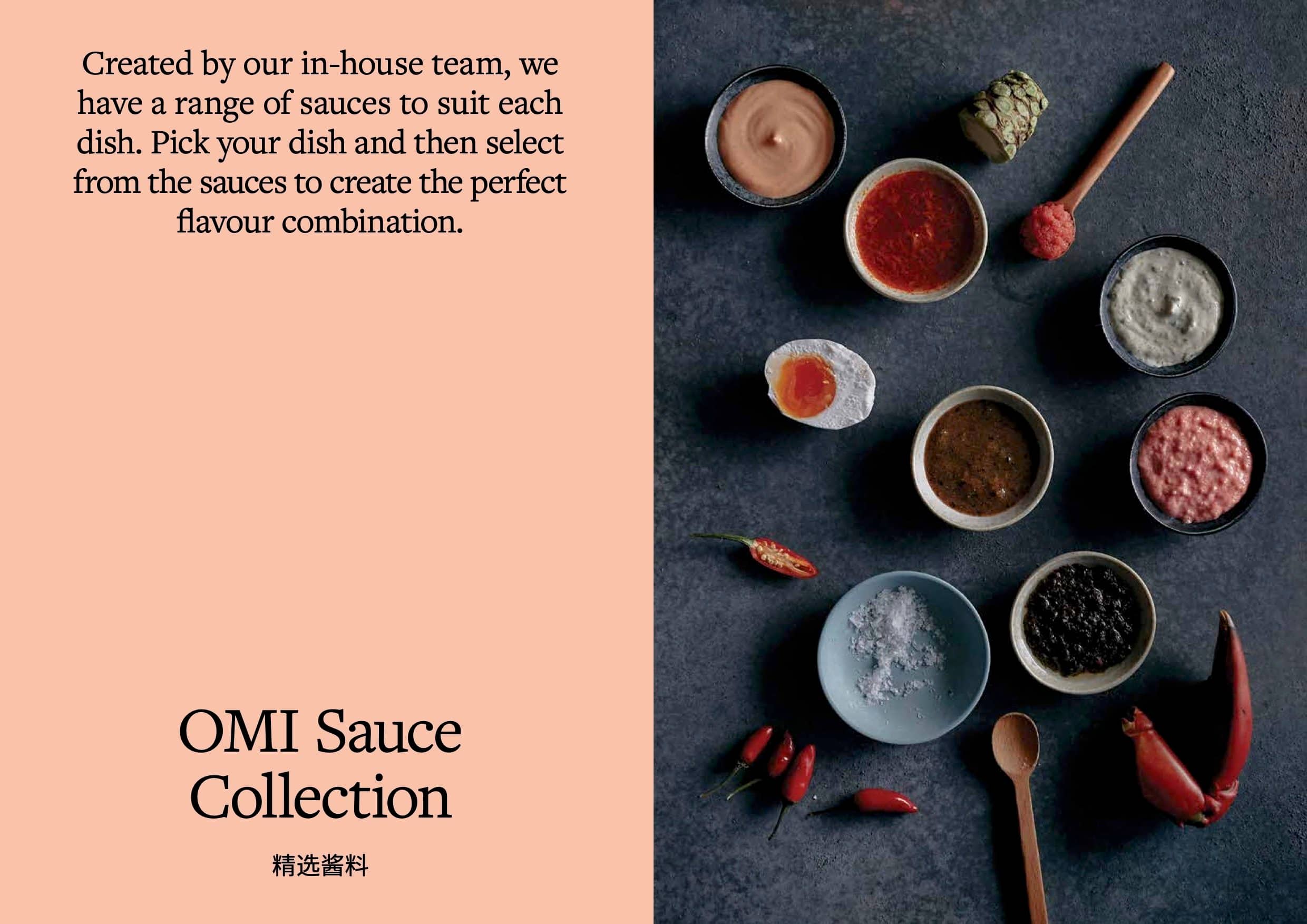 Menu at Omi restaurant, Glen Waverley