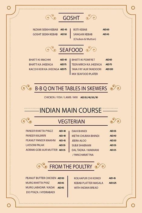 Menu at Club Everest - Restro Bar, Dubai