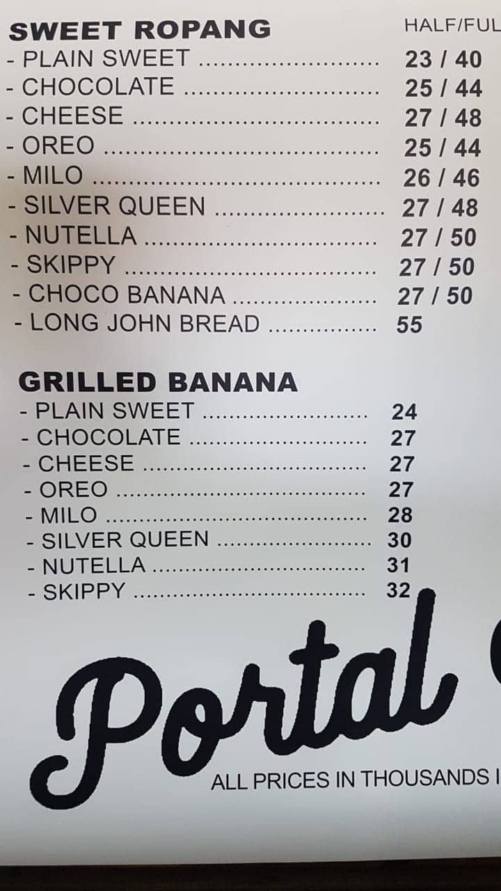 Menu at Portal Coffee & Eatery cafe, Jakarta