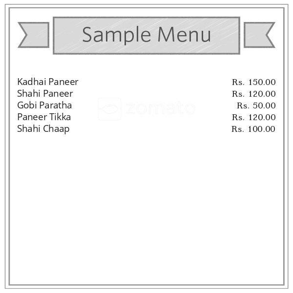 Menu of Mama Ka Special Mashoor Dhaba, Durga Puri, New Delhi