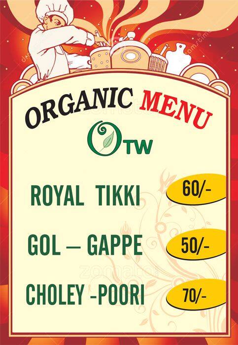 Menu at Organic Tikki Wala, Ghaziabad, Kiosk 1