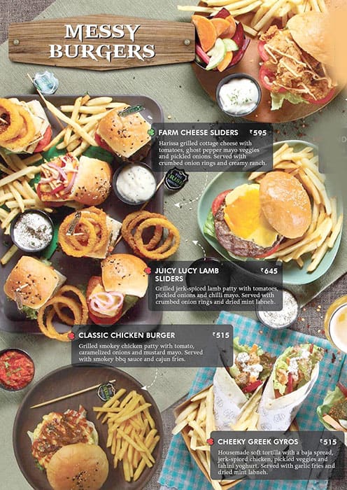 Menu of The Irish House, Bandra Kurla Complex, Mumbai