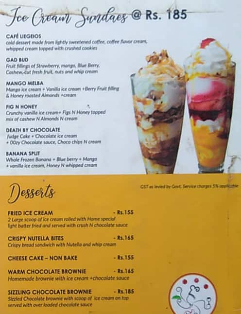 Menu at Dice N Dine, Bengaluru, 71-72