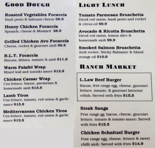 Menu at Cafe Foreyou, Port Adelaide, 117a Lipson St