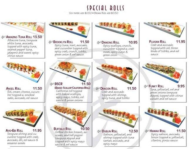 Menu at Ronin Restaurant, Dublin