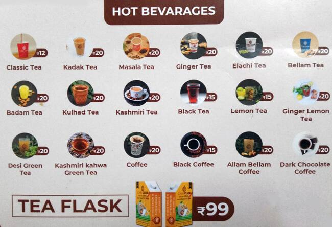 Menu of Chai Club, Bowenpally, Secunderabad