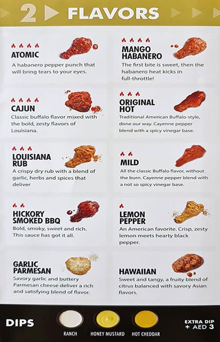 Menu at Wingstop Jumeirah restaurant, Dubai, SHOP NO. 16