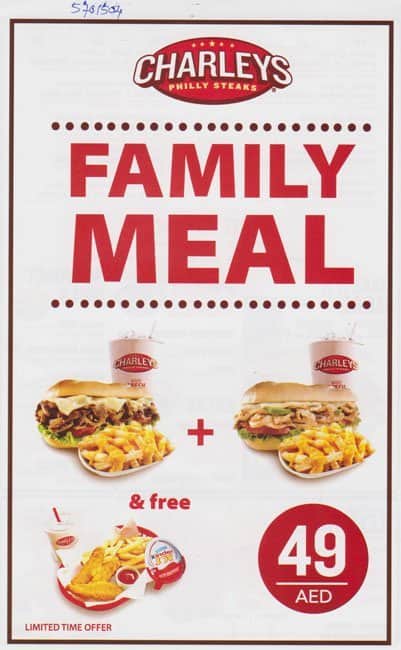 Charleys Philly Steaks Menu, Menu for Charleys Philly Steaks, Al Raha ...