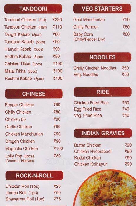 Menu at Super OYO Palette - Hotel Victoria, Chennai, 3