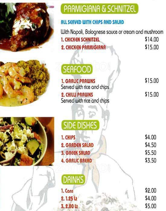 Menu at Yassin Pizza & Pasta pizzeria, Lalor