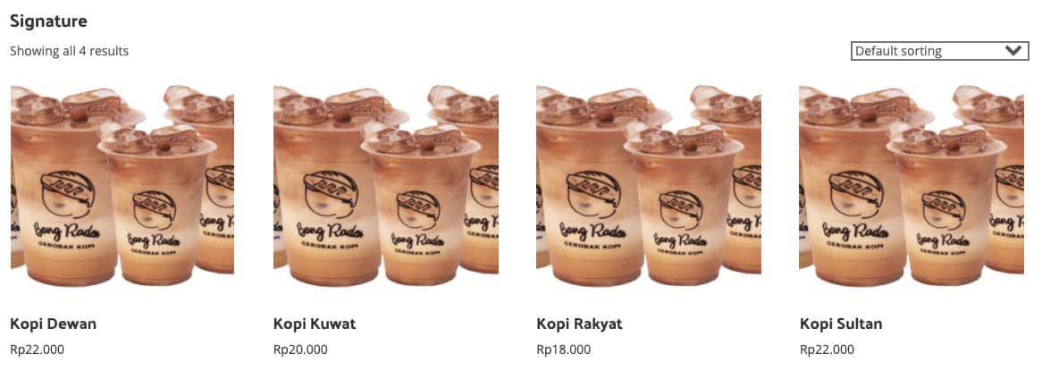 Menu at Gerobak Kopi Bang Raden Bekasi Timur cafe, Bekasi Regency