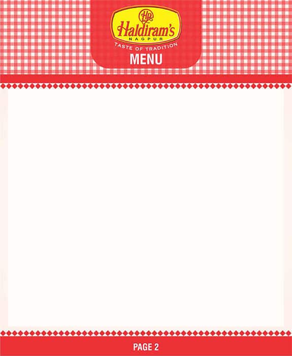 Menu of Haldiram's Sweets and Namkeen, Kondapur, Hyderabad