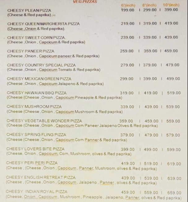 Menu at All In One Restaurant, Kolkata, GC/17