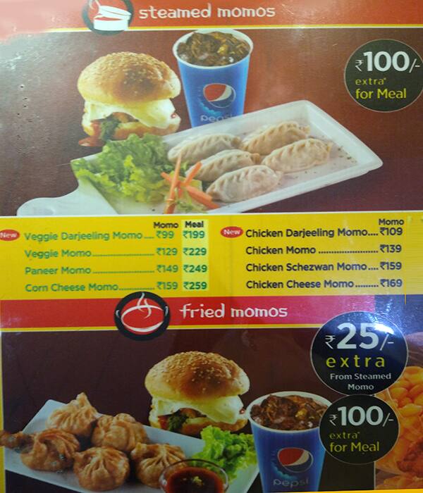 Menu at Wow! Momo, Bengaluru, WMRV+VC5