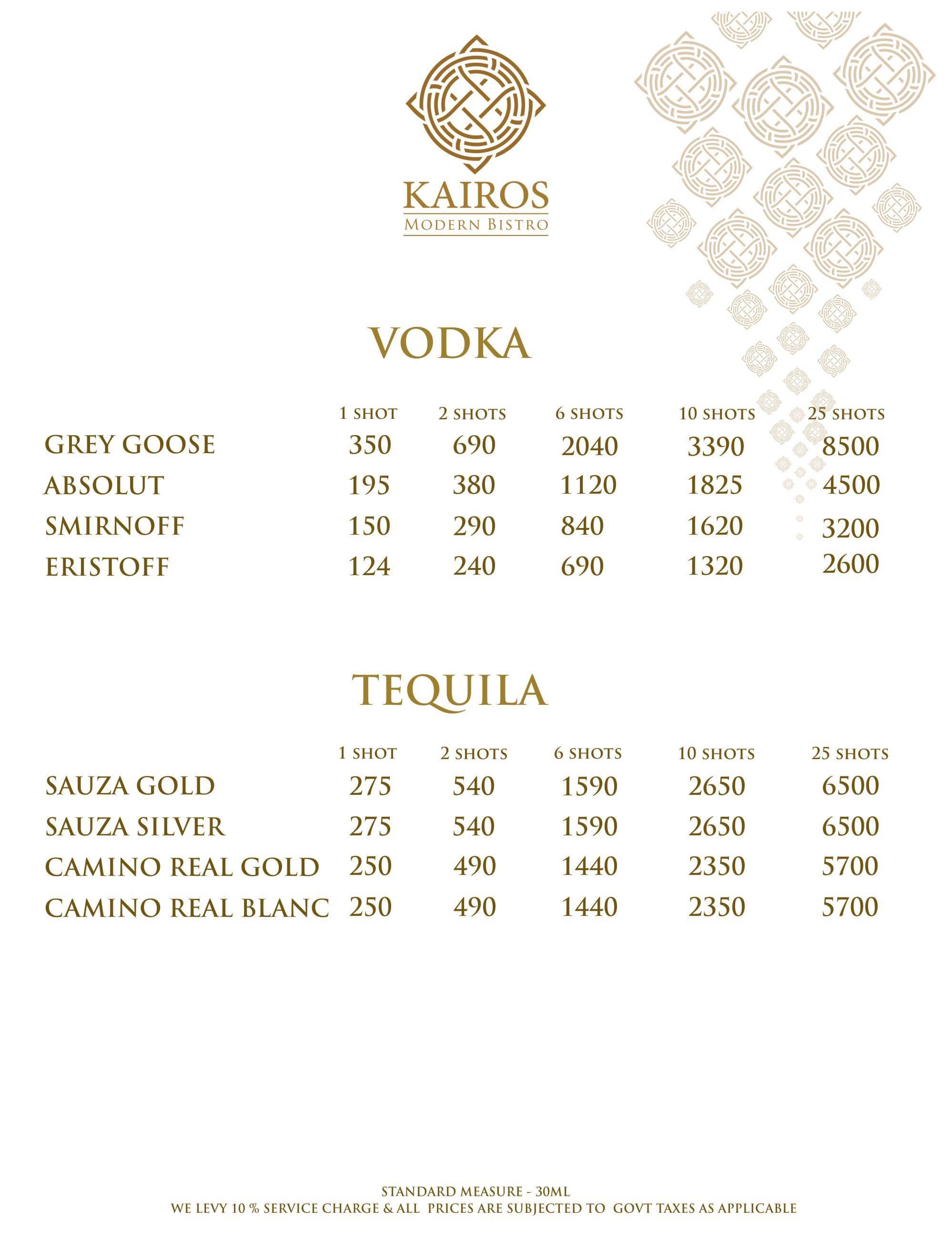 Menu at Kairos Modern Desserts Bistro, New Delhi