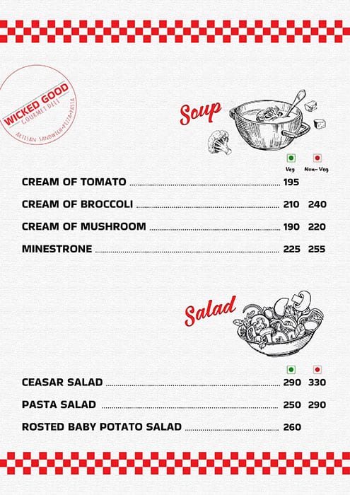 Menu of Wicked Good - Gourmet Deli, CBD-Belapur, Navi Mumbai